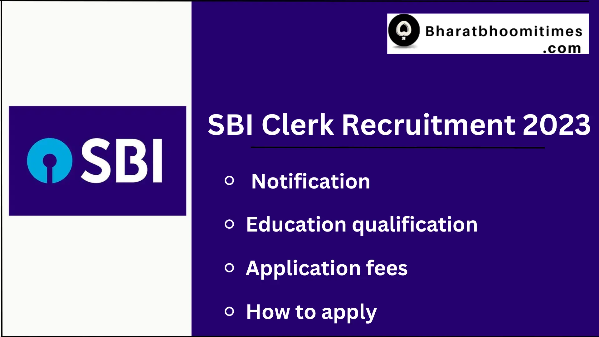 SBI Clerk Recruitment 2023, Apply Online 8773 Post www.sbi.co.in ...