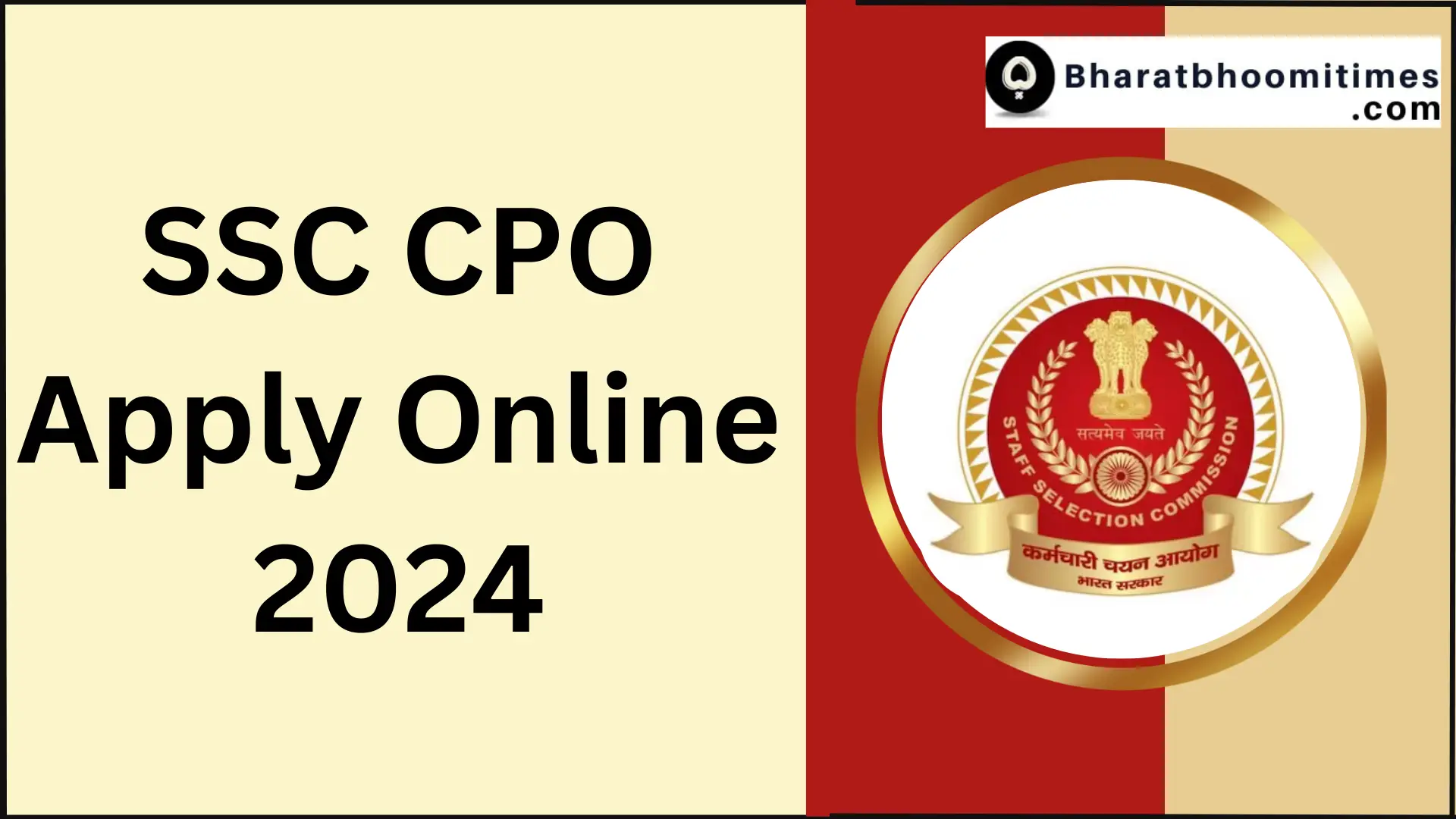 SSC CPO Apply Online 2024 (Started), Online Application Form at ssc.gov ...